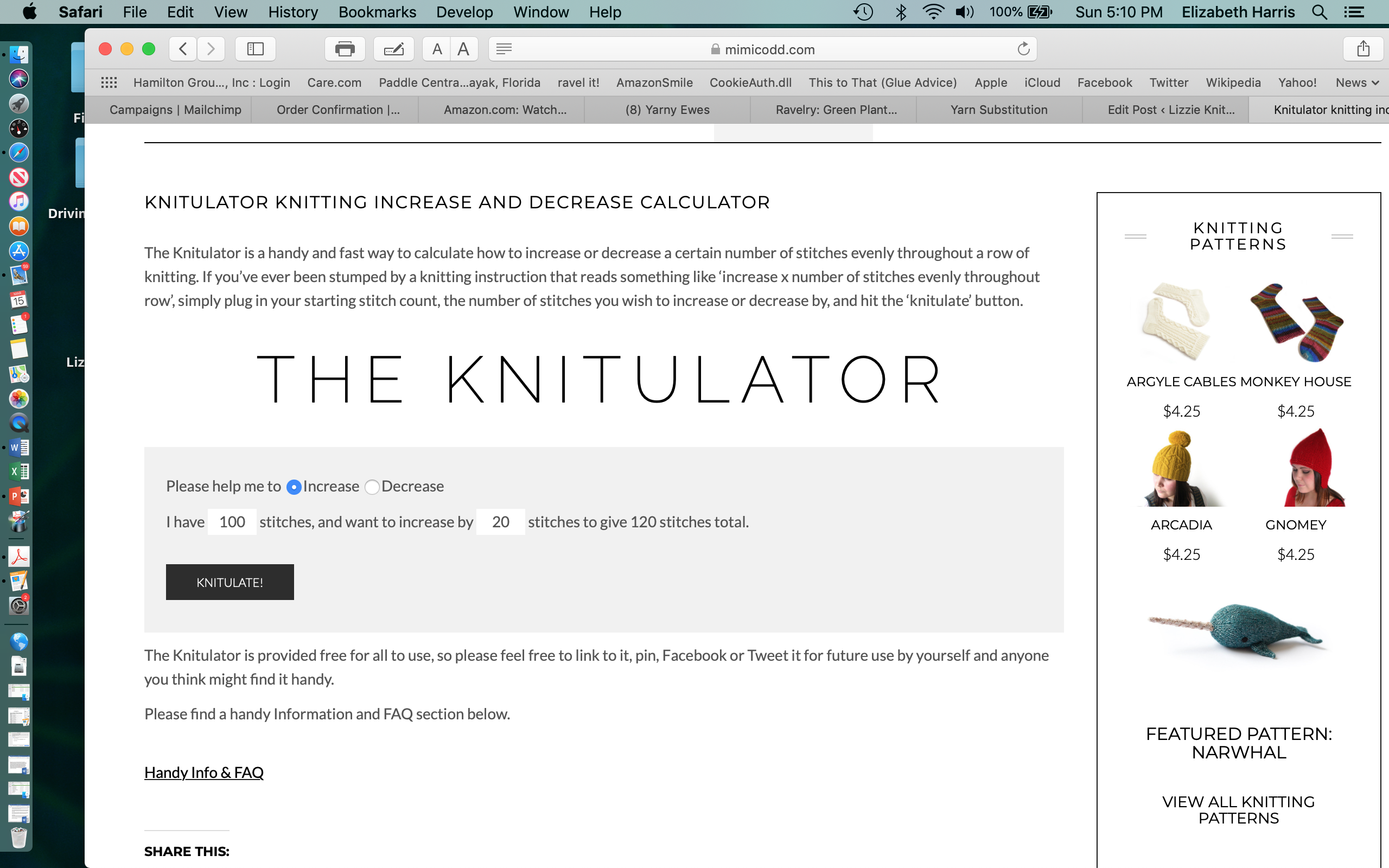 Online resources for knitters – Lizzie Knitzz